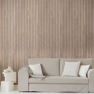 Light Walnut | Triple Surround Acoustic Panel | Beige Backing