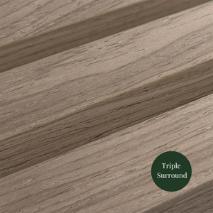 Light Walnut | Triple Surround Acoustic Panel | Beige Backing